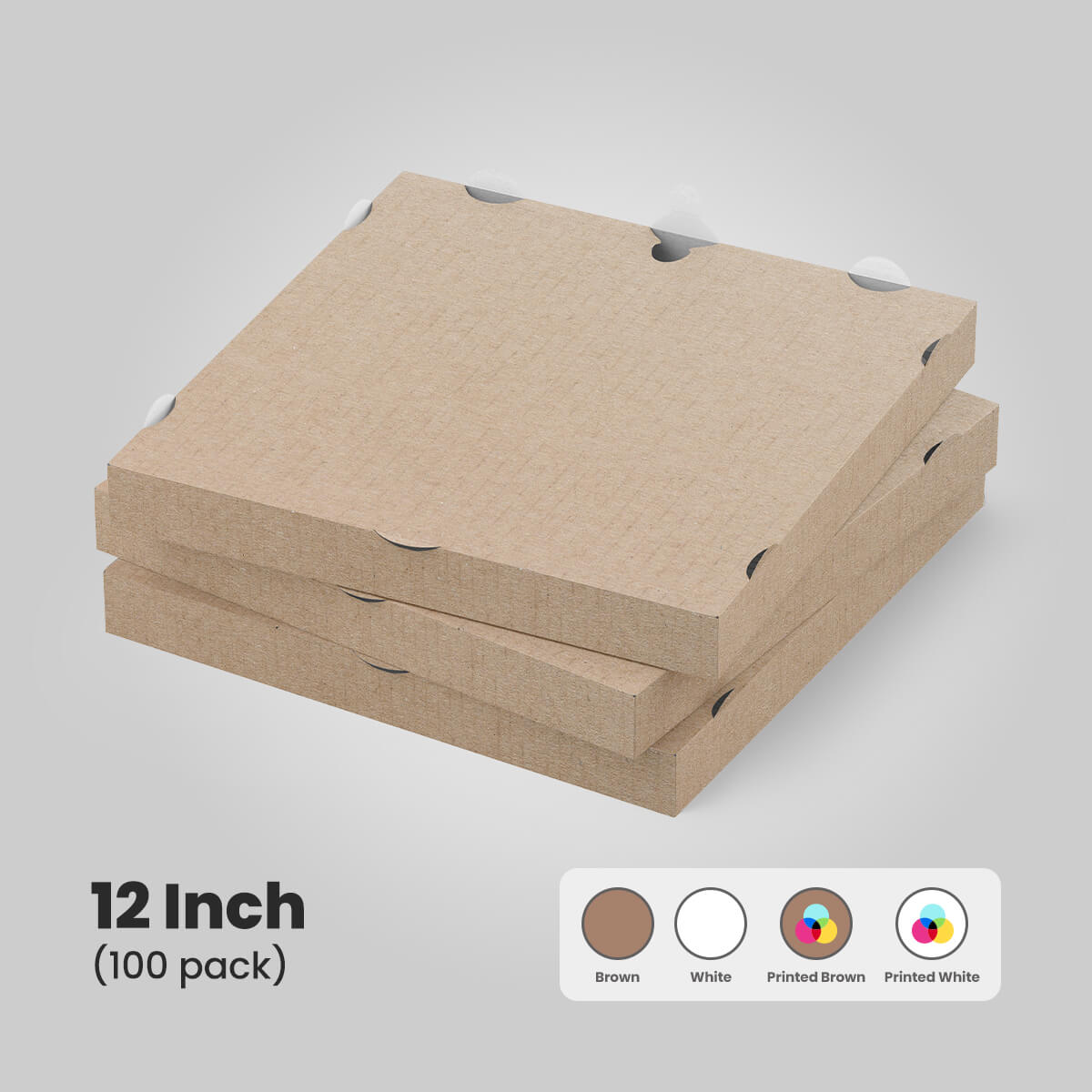 12 Inch Pizza Box (100 Pack) - Wholesale UK