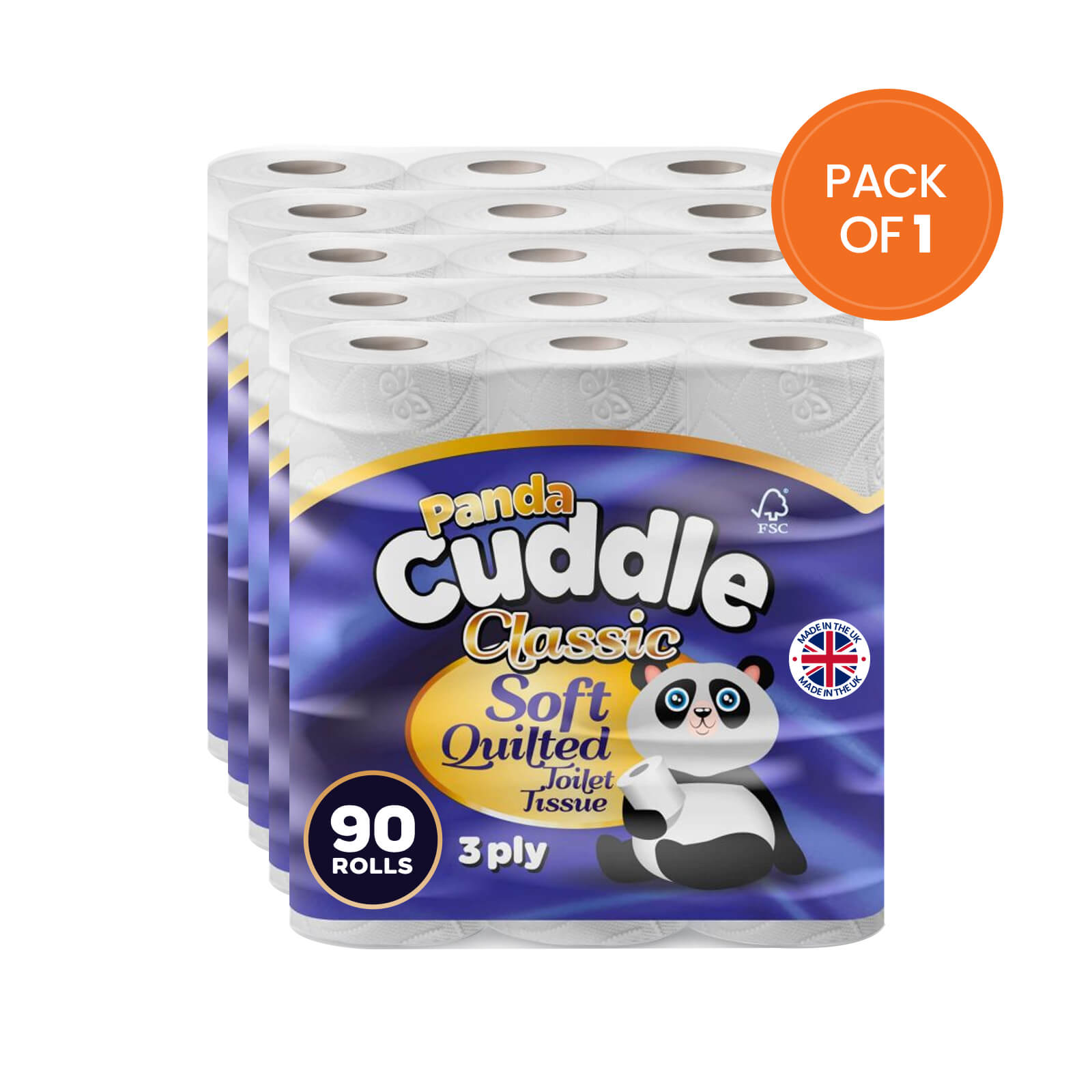 Panda Cuddle Toilet Paper 90 Rolls