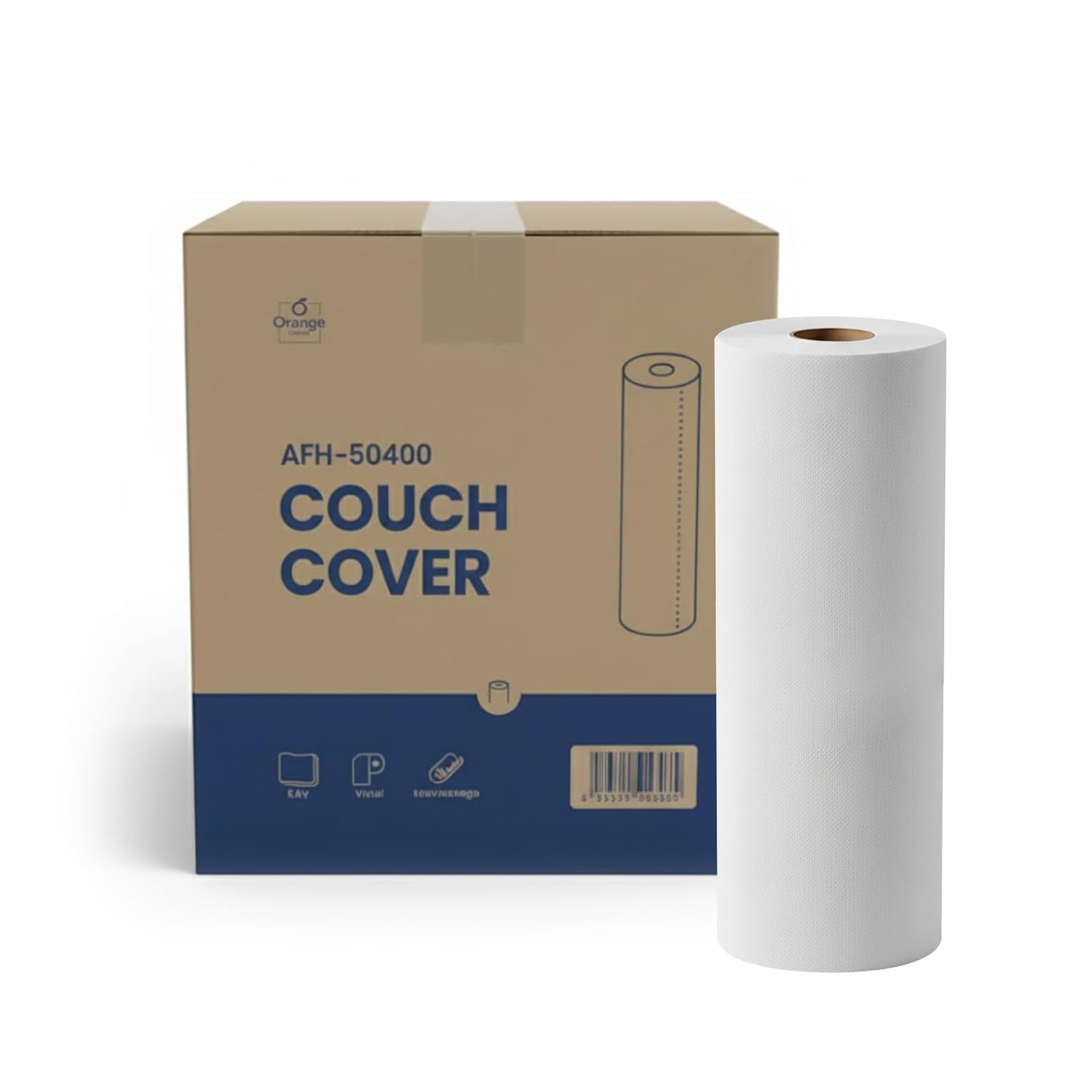 Professional Couch Roll 9 Pack | 2 Ply Hygiene Roll 50cm x 40m | Orange ...